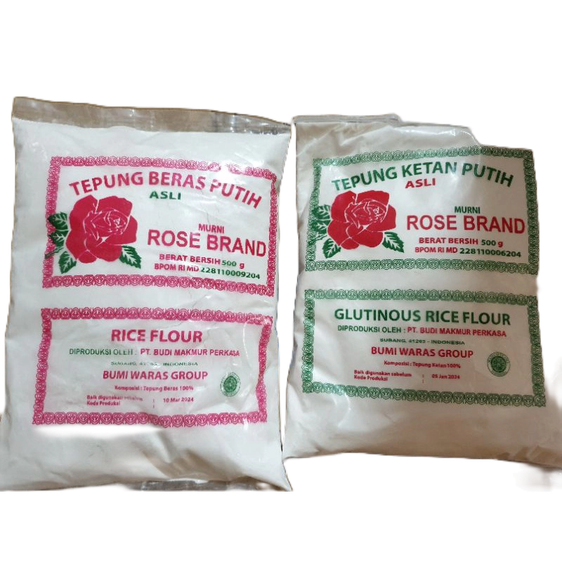 Jual Tepung Beras dan Tepung Ketan Rose Brand 500gr | Shopee Indonesia