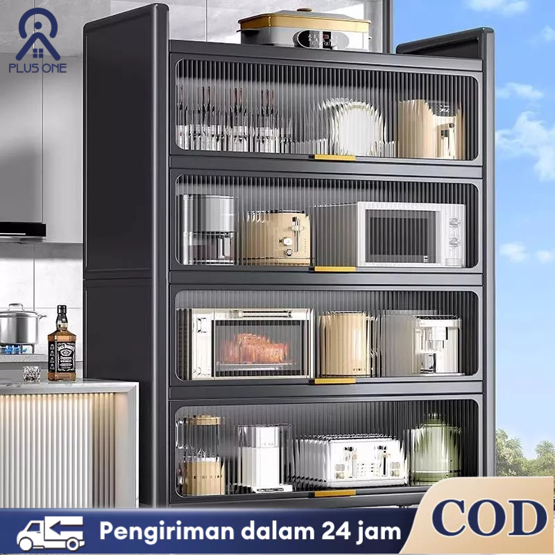 Jual Lemari kabinet dapur Lemari Piring Multi-layer Rak Kabinet Dapur ...