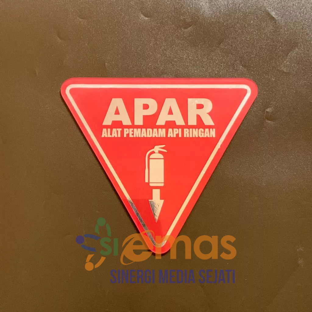 Jual Akrilik Segitiga APAR | Akrillik Tanda Alat Pemadam Api Silver Mini | Akrilik Rambu Pemadam ...