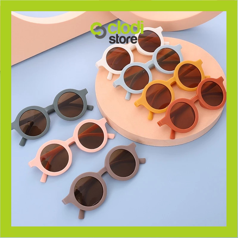 Jual Kacamata Hitam Bulat Unisex Untuk Bayi Usia 0-8 Tahun Kacamata ...