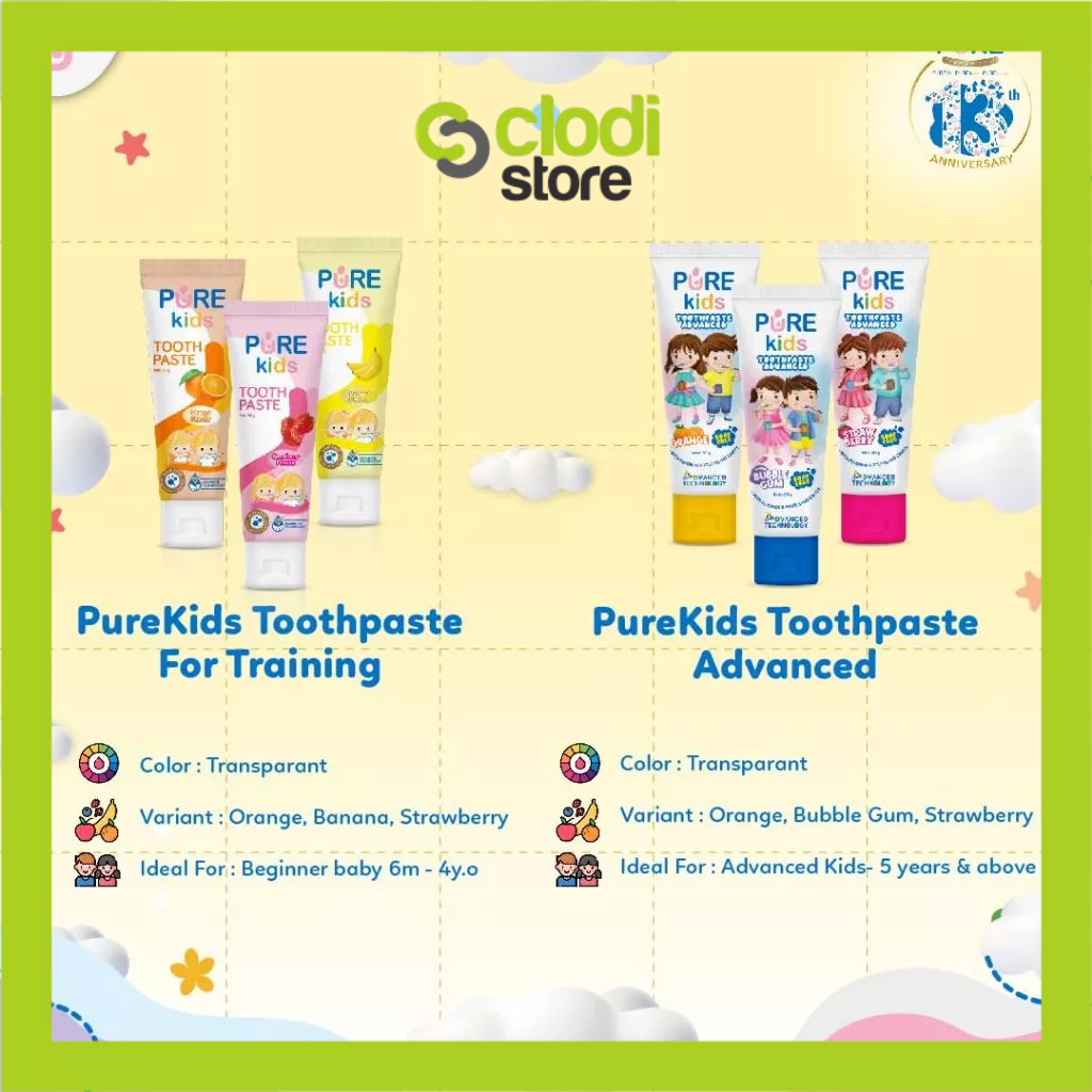 Jual Pure Kids ToothPaste Training Advanced 50gr Odol Bayi Anak Kids ...