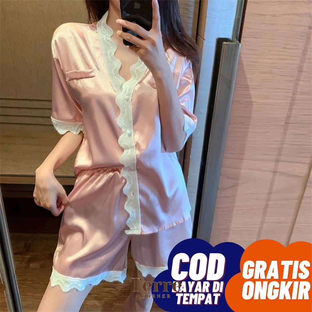 Jual BAJU TIDUR WANITA BAJU TIDUR PIYAMA BAJU TIDUR WANITA DEWASA SET BAJU TIDUR WANITA SETELAN ...