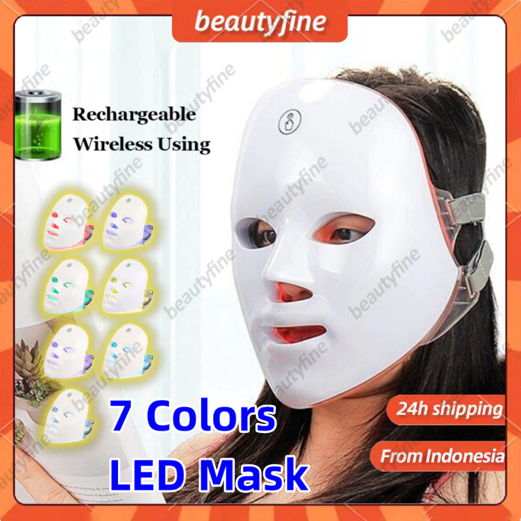 Jual 【COD】Masker LED PDT Light 7 Warna Led Mask Photon Therapy Alat ...