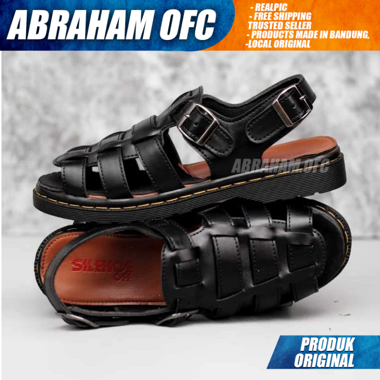 Jual ABRAHAM Sepatu Sandal Slop Docmart Wanita Hitam Distro PRISA ...