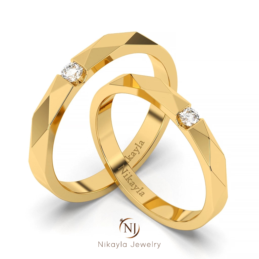 Jual Nikayla Jewelry - Couple Rings Cincin Nikah Emas Murni 18 K ...