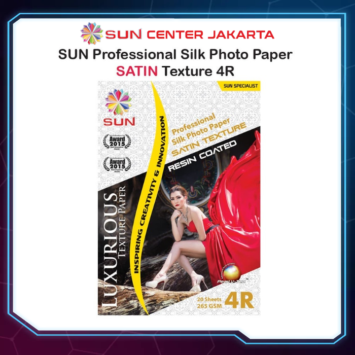 Jual Kertas Foto Glossy / Silky 3R A6 4R 5R Texture - SUN Professional Silk Photo Paper 265 3R ...