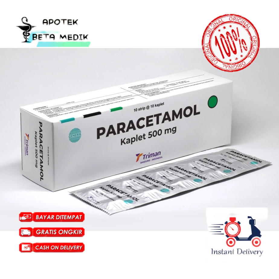 Jual Paracetamol 500 Mg Triman BOX 100 Tablet - Obat Demam Anti Nyeri ...