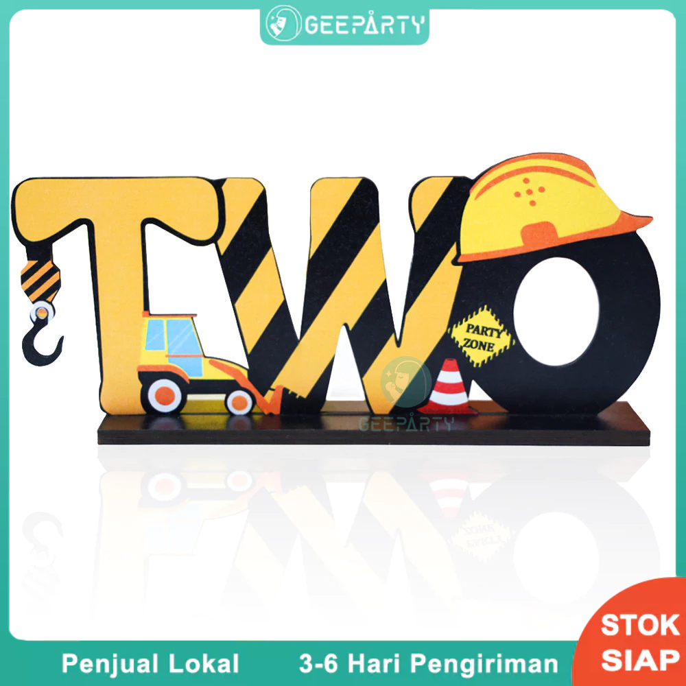 Jual 1set Huruf TWO Tanda Truk Dekorasi Meja Ornamen Dekorasi Pesta ...