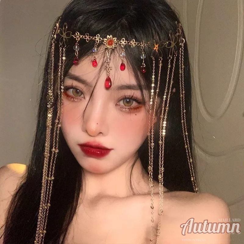 Jual GETNOIVAS Fairy Long Rumbai Kerudung Ornamen Rambut Rantai Dahi ...