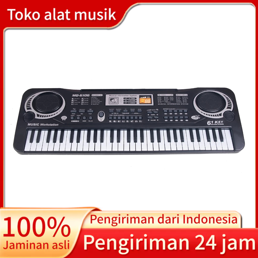 Jual 61 Tombol Hitam Musik Digital Keyboard Elektronik KeyBoard Piano ...