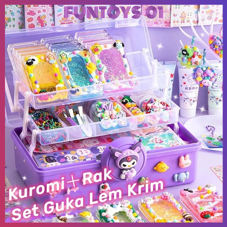 Jual 1019Pcs 825Pcs Kuromi Set Kartu Stiker Guka With Rak Mewah Dengan ...