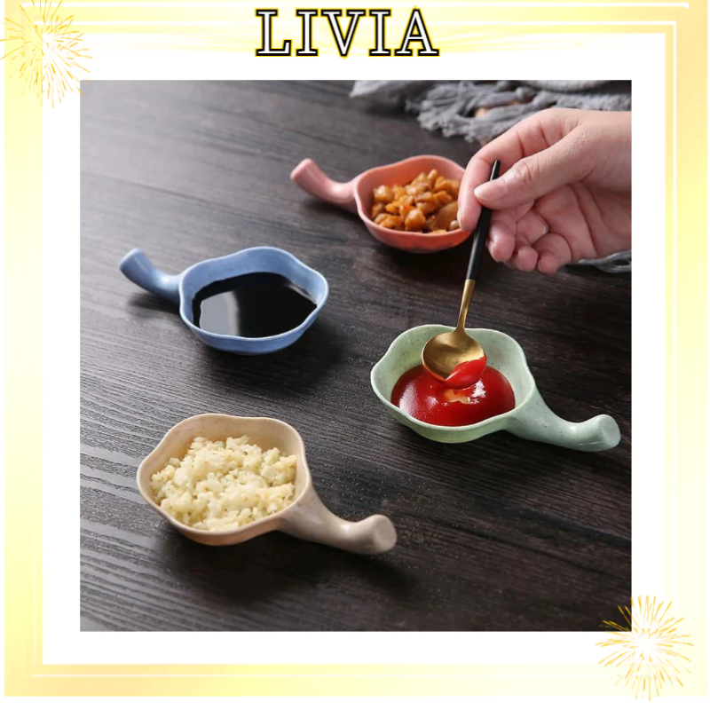 Jual LIVIA Tempat Saus Cuka/Garam /Bahan Jerami Gandum Dengan Gagang ...