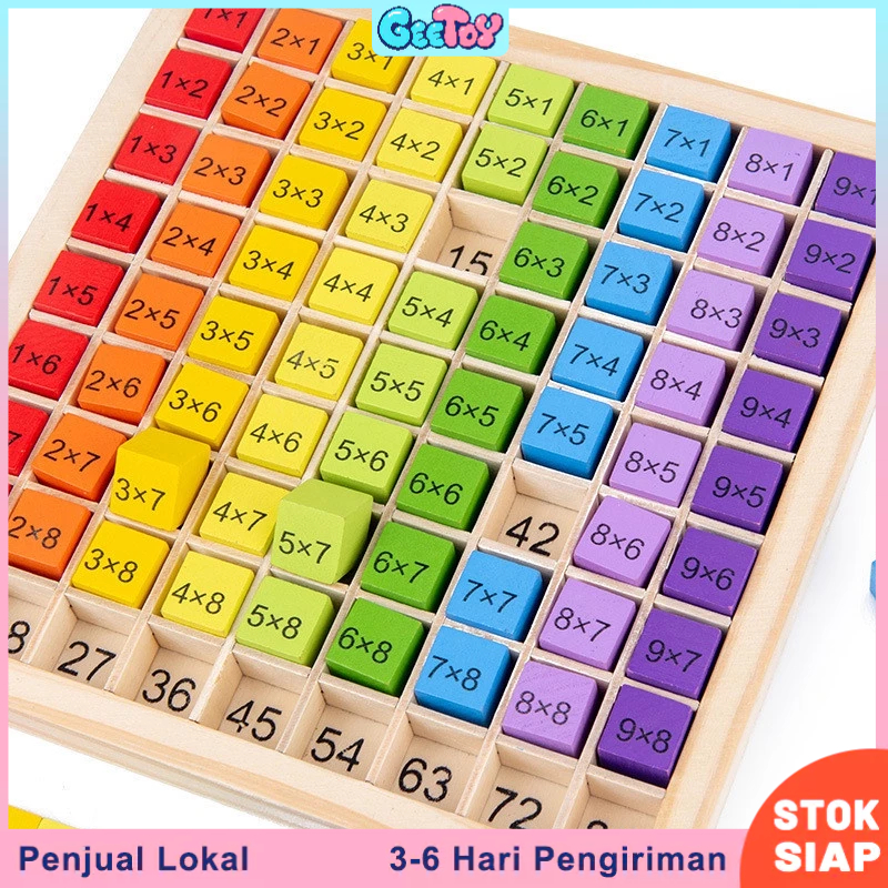 Jual Geetoy Montessori Mainan Matematika Grafik Meja Perkalian Mainan ...