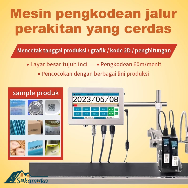 Jual Mesin Coding Inkjet Coding machine 7 inch Mesin Cetak Expired Date ...