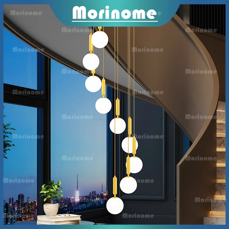 Jual Lampu Gantung Tangga Nordic LED 3 Warna Lampu Gantung Void Ruang ...