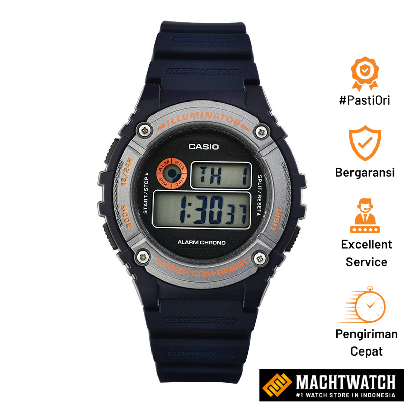 Jual [PROMO 9.9] Jam Tangan Pria Digital Casio Standard W-216H-2BVDF W216W W-216H Digital Dial ...