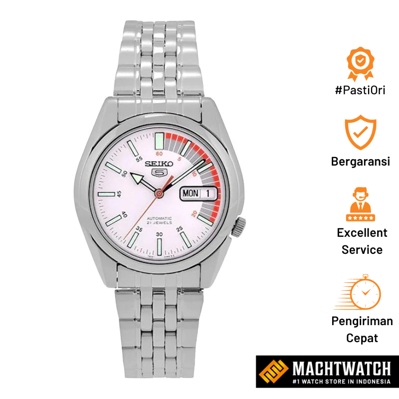 Jual Jam Tangan Pria Seiko 5 Sports SNK369K1 White Dial Stainless Steel ...