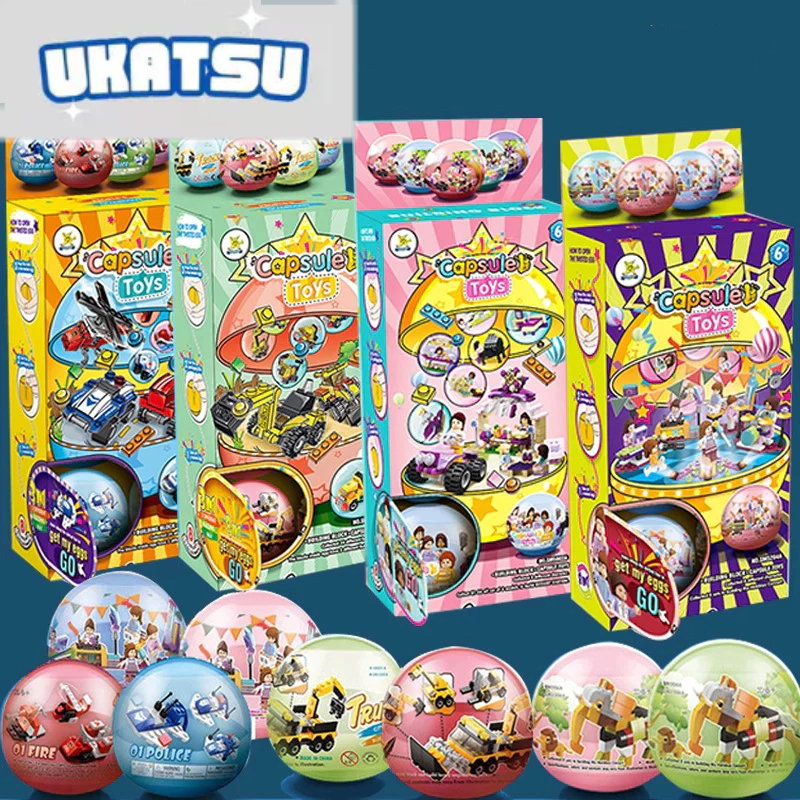 Jual Mainan Mystery Box Building Block Set 12pcs DIY Dirakit Partikel ...