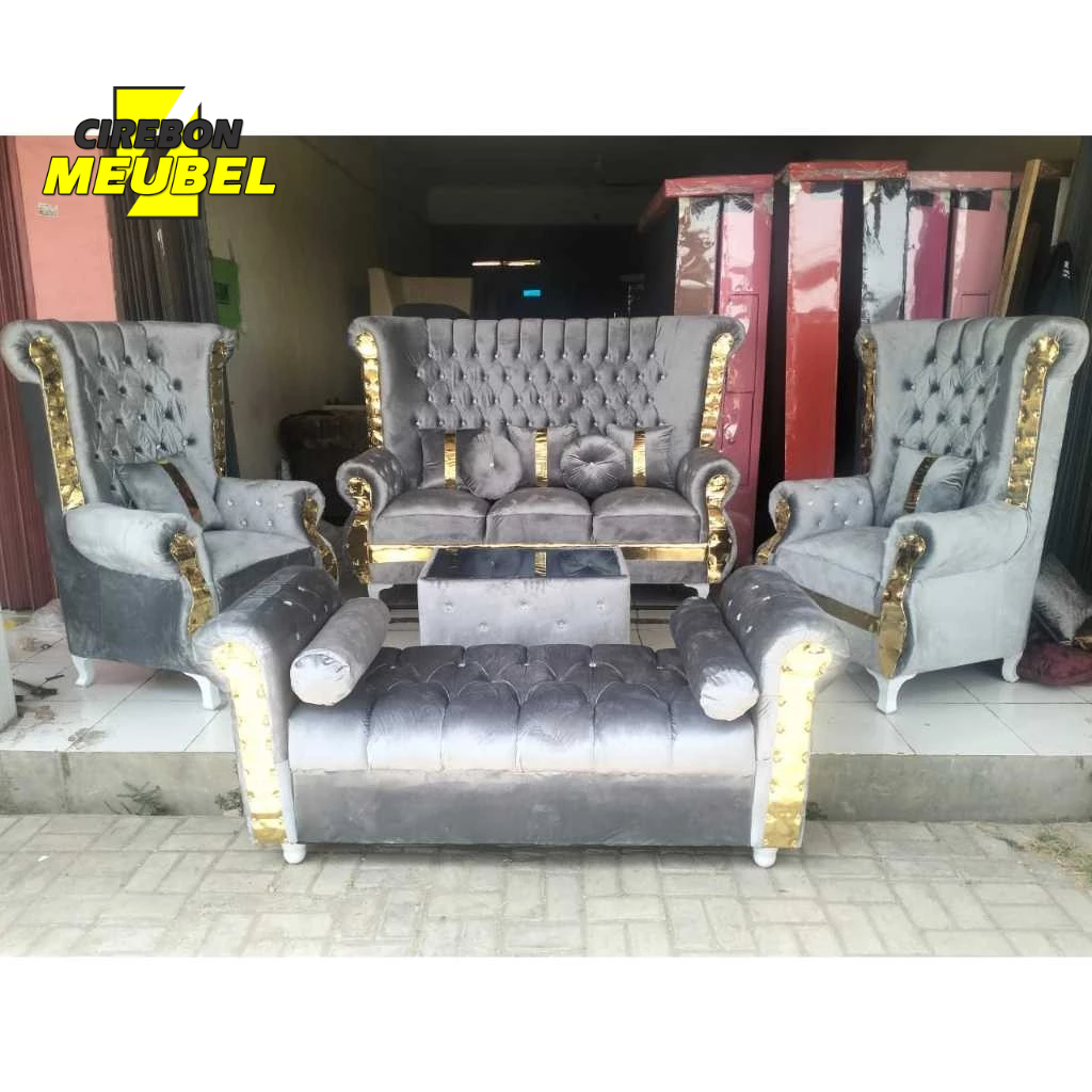 Jual Sofa sultan warna abu abu emas sofa sultan list gold sofa model ...
