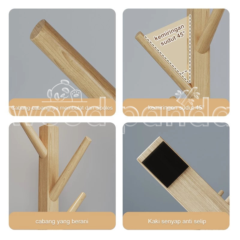 Jual Stand hanger Gantungan Kayu Rak Gantungan BajuGantungan Tiang ...