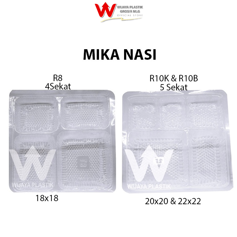 Jual [PROMO] Mika Plastik ( R10K ) 20x20 --- 100pcs @Pack | 5 sekat ...