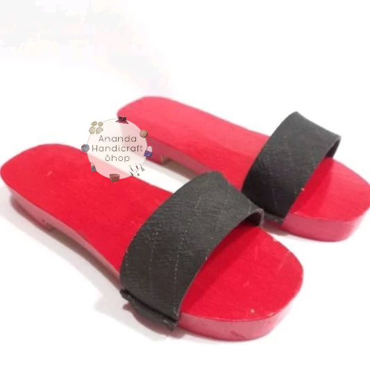 Jual sendal kayu tangkelek bakiak untuk di rumah | Shopee Indonesia