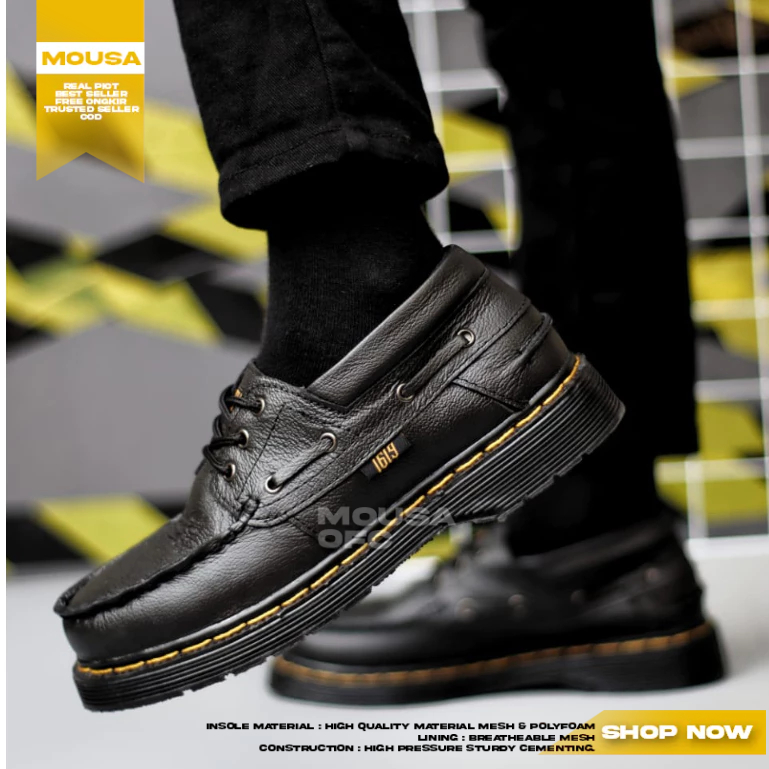 Jual Sepatu Docmart Low Boots Formal Tali Pria | Shopee Indonesia