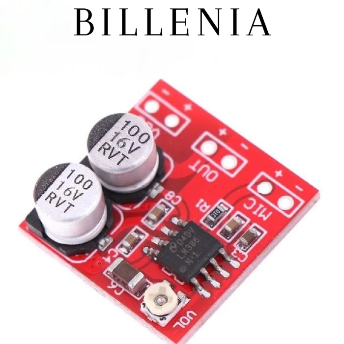 Jual Electret Microphone Amplifier Board Amplifier 200 DC4-12V LM386 ...