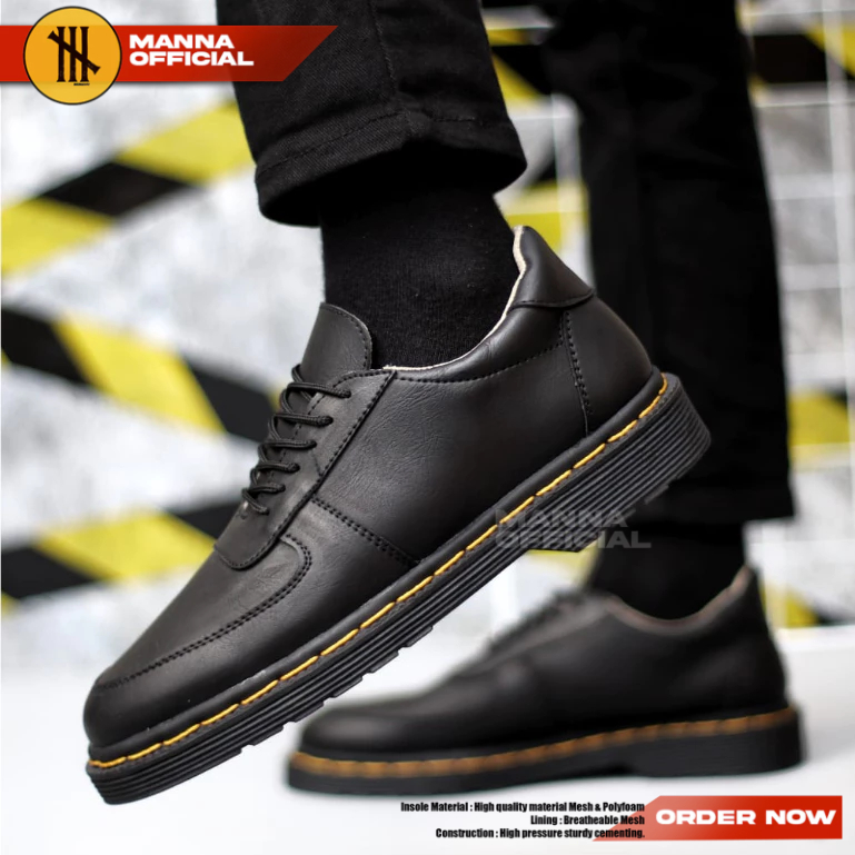 Jual Sepatu Pantofel Formal Docmart Hitam Kerja Pria Osamu | Shopee ...