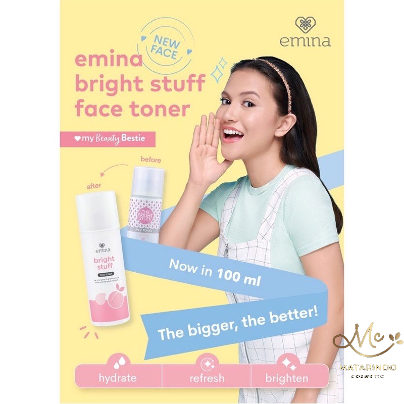 Jual Emina The Bright Stuff Face Toner 100ml (KEMASAN BARU) | Shopee ...