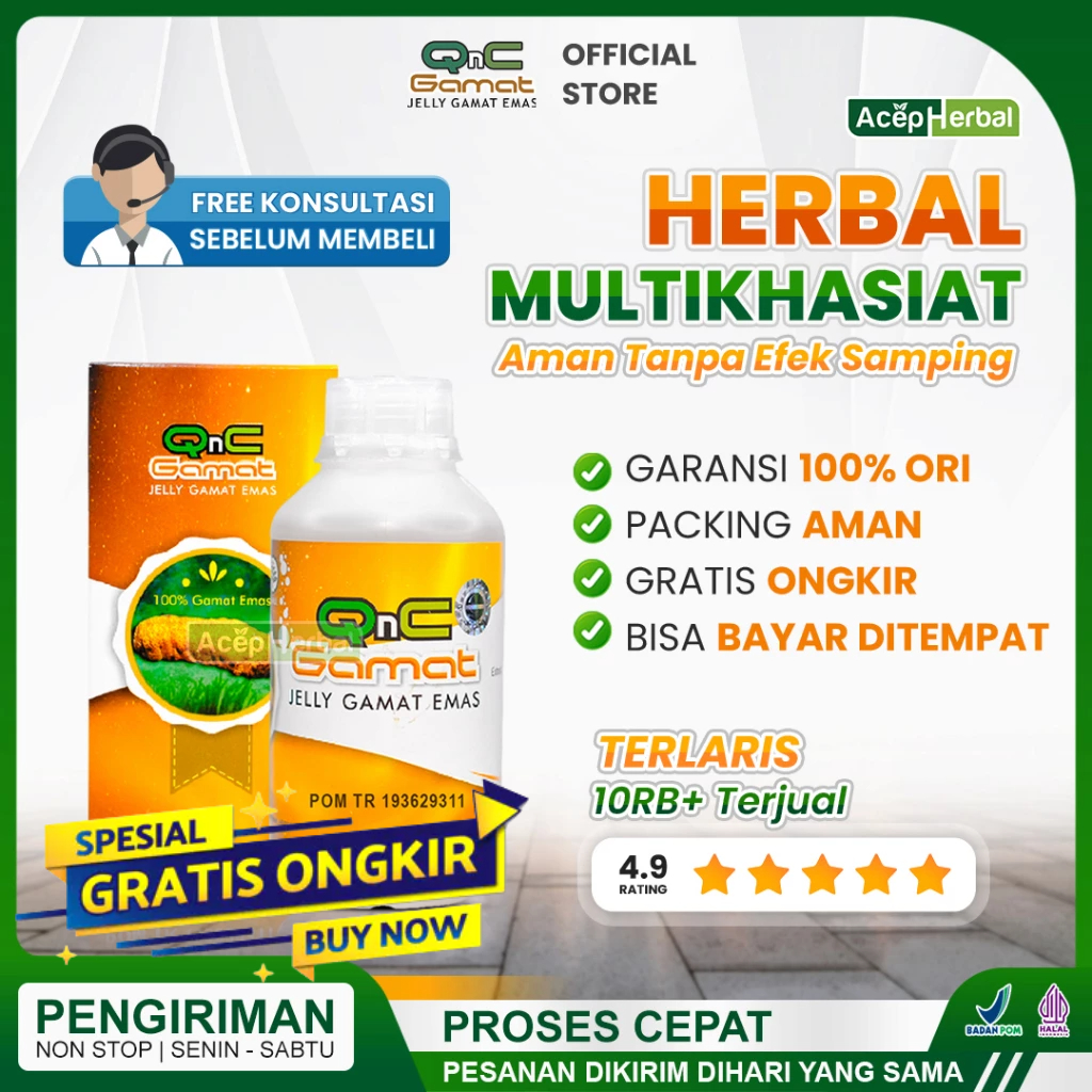 Jual QnC Jelly Gamat Emas Asli 100% original | Shopee Indonesia