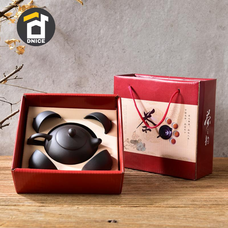 Jual Classic Chinese Tea Pot Teko Set 4 Cups Ceramic with Gift Box ...