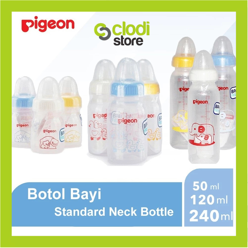 Jual Pigeon Standard Bottle 50ml -120ml - 240ml / Botol Susu PIGEON 50 ml - 120 ml - 240 ml dot ...