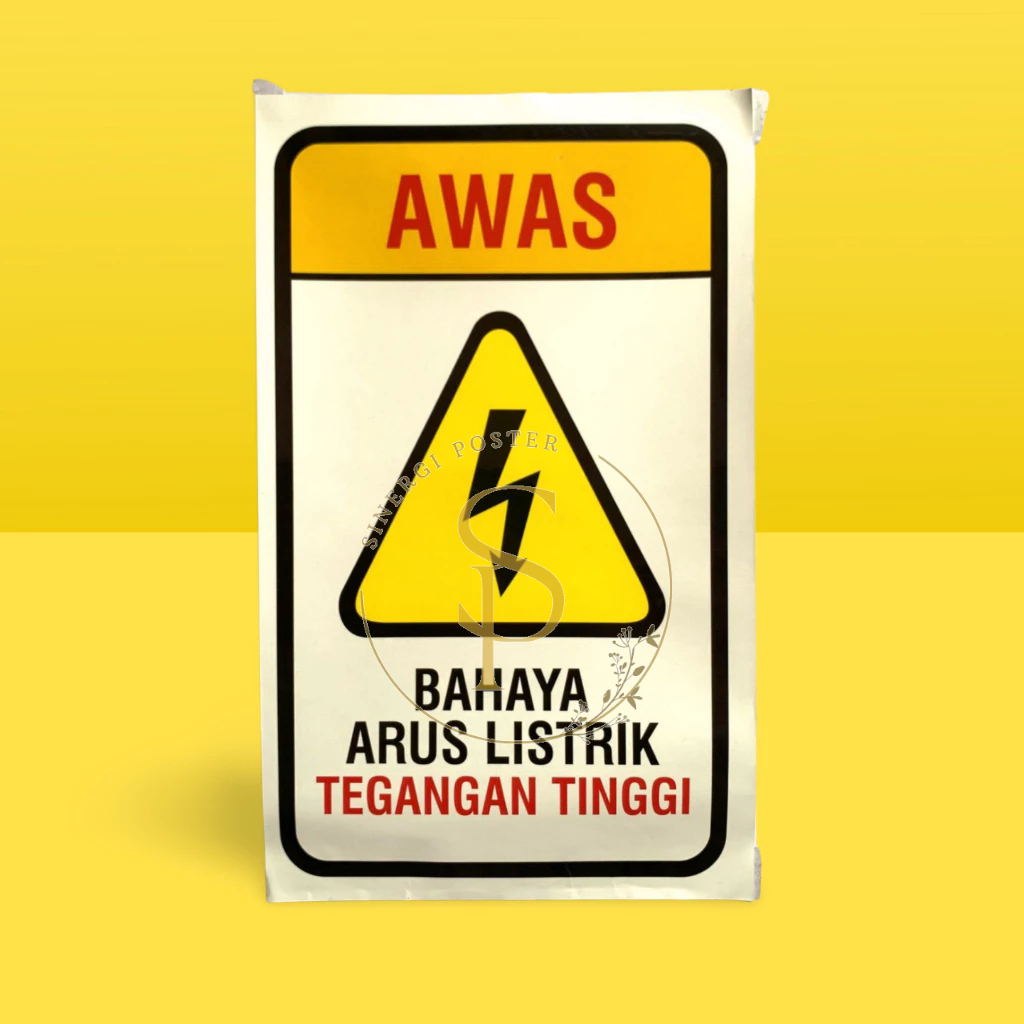 Jual Stiker Bahaya Listrik Arus Tegangan Tinggi 31x19 cm | Poster ... Jual Stiker Bahaya Listrik Arus Tegangan Tinggi 31x19 cm | Poster ...