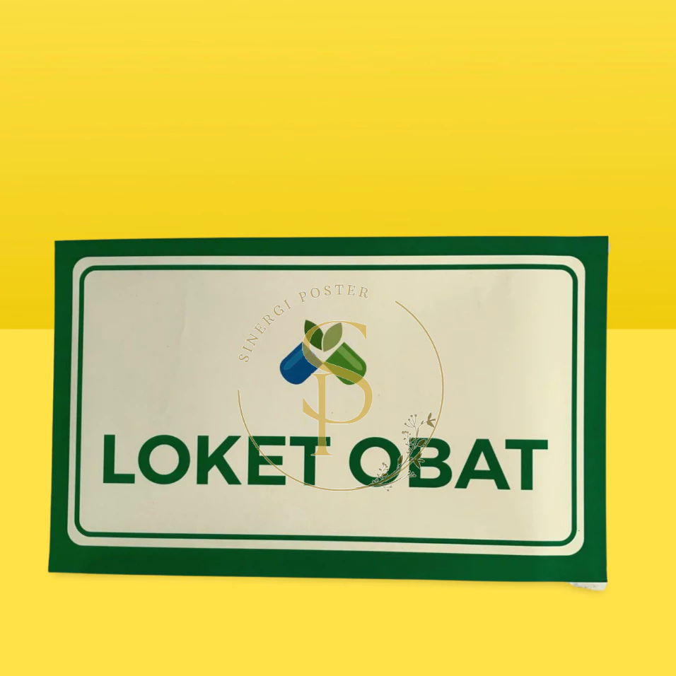 Jual Stiker Loket Obat 31x19 cm | Stiker Nama Ruang Klinik Rumah Sakit ...