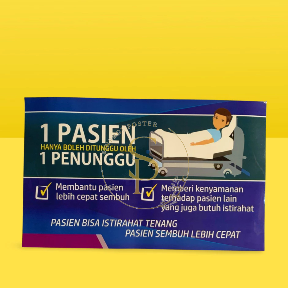 Jual Stiker 1 Pasien 1 Penunggu 31x19 cm | Poster Stiker vinyl | Stiker ...