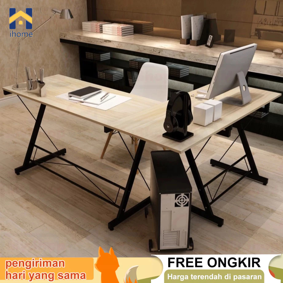 Jual IH Meja L Meja Kerja L Meja Kantor Serbaguna Meja Gaming Meja PC L ...