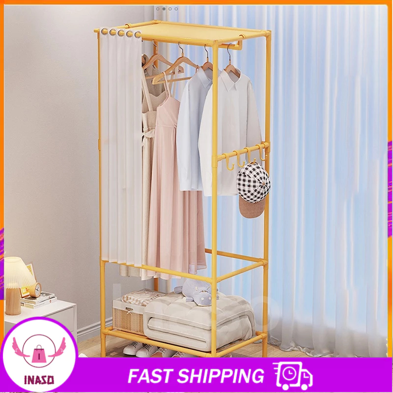 Jual INASO Stand Hanger Display Rak Gantungan Pakaian Jemuran Baju Besi ...