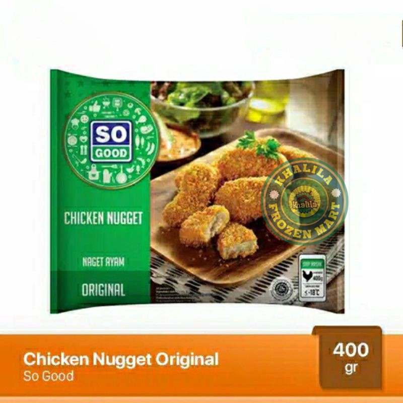 Jual SO GOOD CHICKEN NUGGET ORIGINAL NAGET AYAM 400 GRAM | Shopee Indonesia