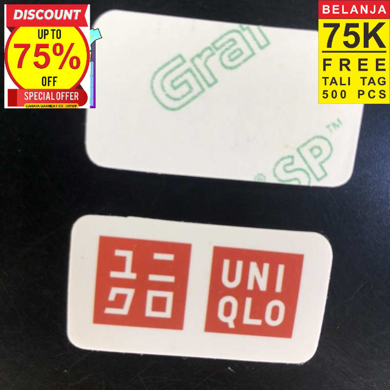 Jual STIKER UNIQLO HANG TAG SUPER PREMIUM CO 1X DI KIRIM 600PCS ...