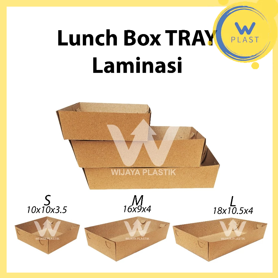 Jual Lunch Box TRAY ( S/M/L ) ( Coklat & Putih ) Lembaran / Lipat @Pcs ...