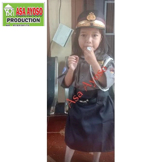 Jual SESUAI FOTO-Baju SERAGAM Anak POLisi Sabhara Topi coklat anak TK 2 ...