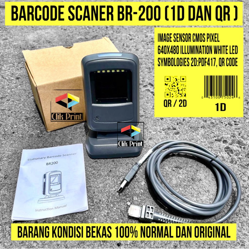 Jual Barcode Scaner BR-200 1D Dan 2D | Shopee Indonesia