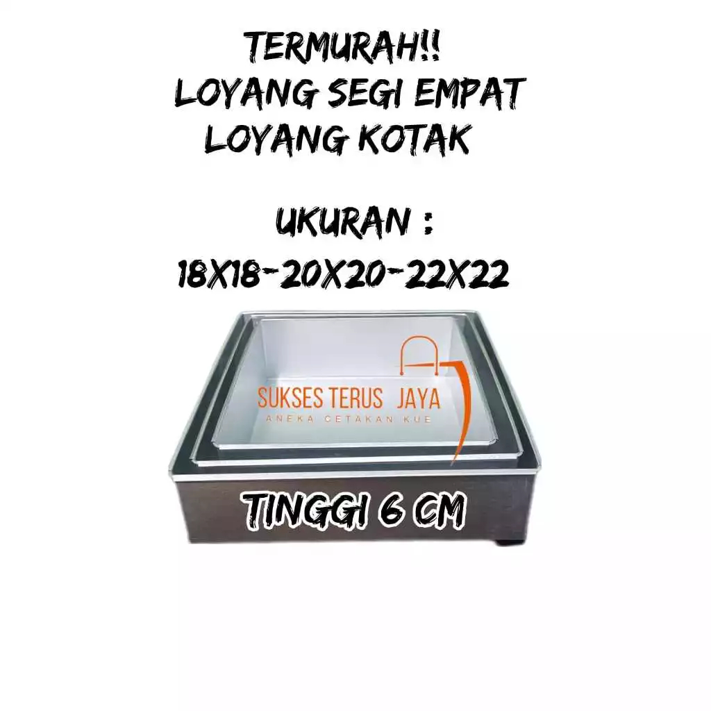 Jual LOYANG KOTAK/LOYANG SEGI EMPAT 1 SET ISI 3pcs UKURAN 18x18cm ...