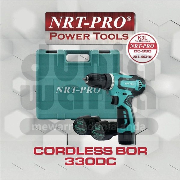 Jual NRT PRO DC330 / DC 330 / 330DC Mesin Bor Cordless Drill Baterai ...