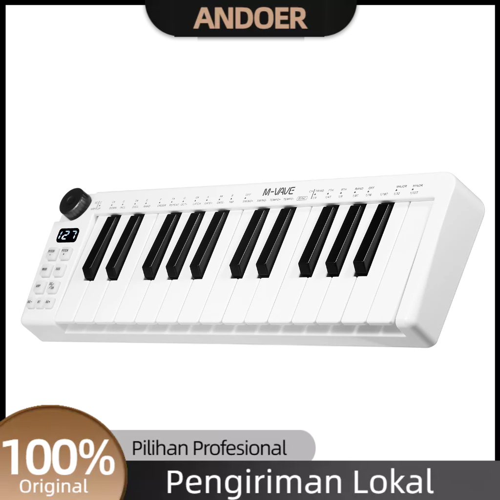 Jual [lokal]m Vave Smk 25mini Midi Keyboard Isi Ulang 25 Key Kontrol Midi Keyboard Mini Portable