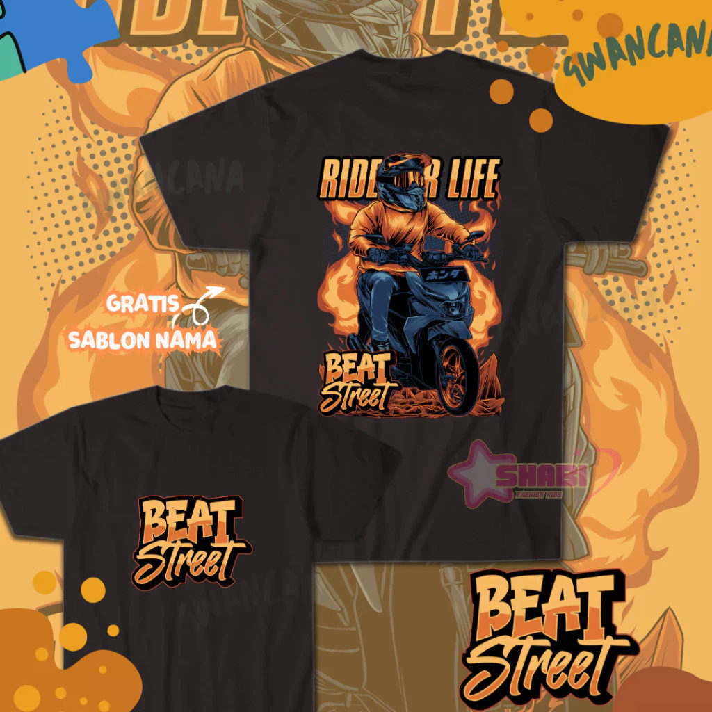 Jual Kaos Anak Motor Distro | Unisex | Umur 1-12 Tahun Cotton Combad ...