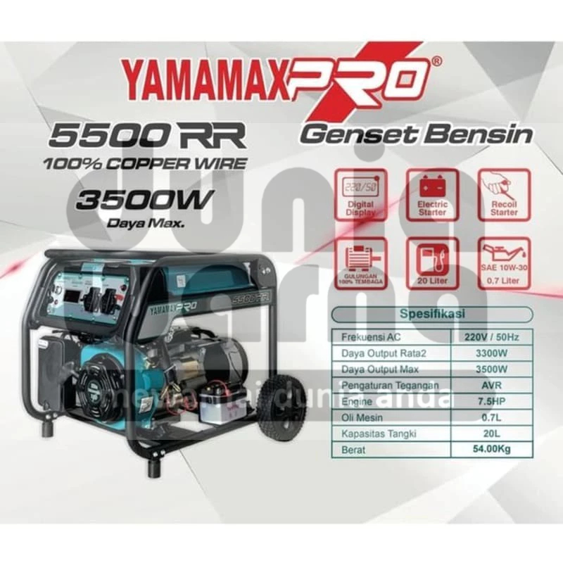 Jual YAMAMAX PRO 5500 RR/5500RR Genset/Generator 4 Tak 3500 Watt ...
