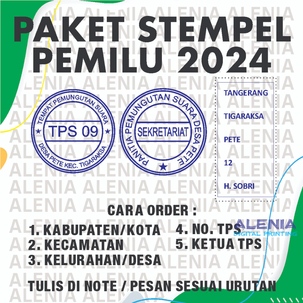 Jual PAKET 4 Stempel Pemilu, Stempel Surat Suara, Stempel TPS, Stempel PPS, Stempel, stempel ...