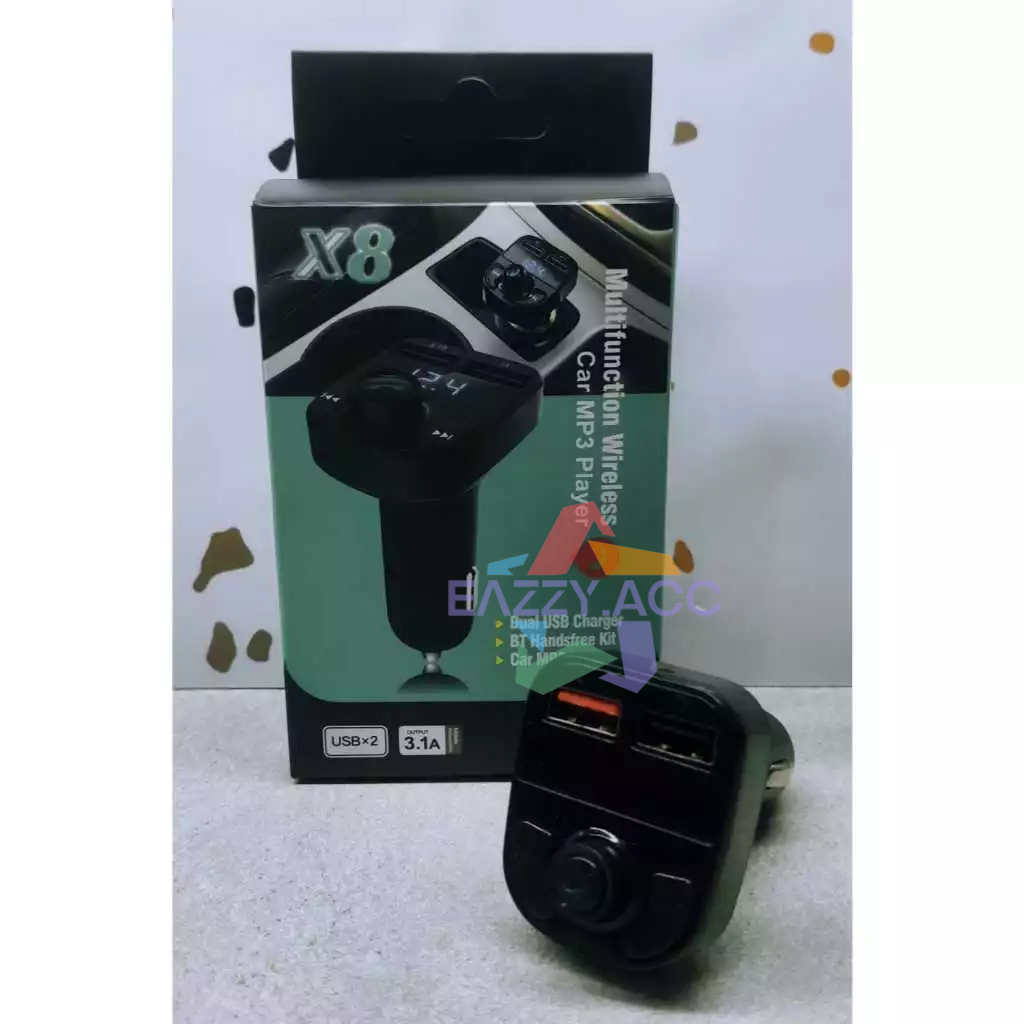 Jual Car Charger X8 Dual USB Wireless Bluetooth FM Transmitter MP3 ...